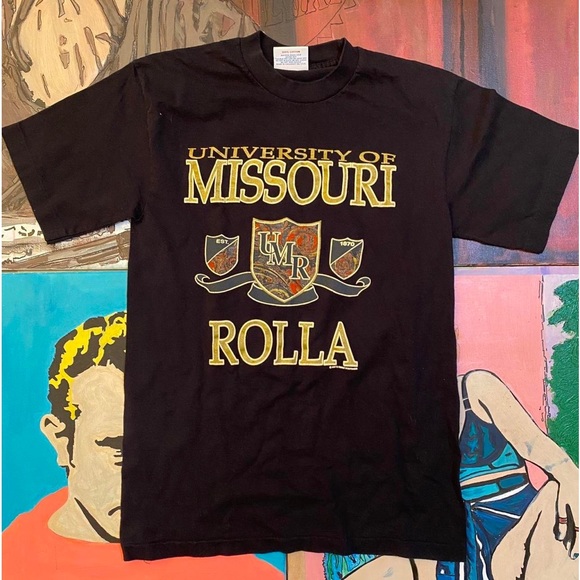Vintage | Shirts | Vintage 9s University Of Missouri Rolla T Shirt ...